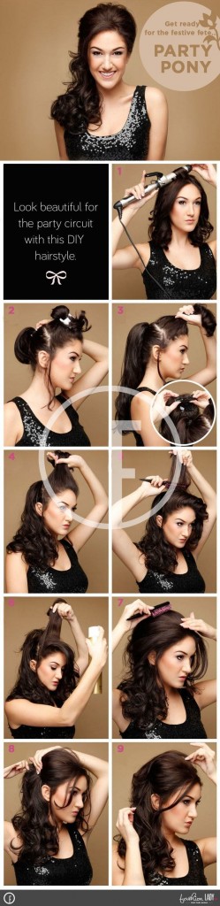 Party Pony – A new Stylish Ponytail Hairstyle for the Party-full Lady
