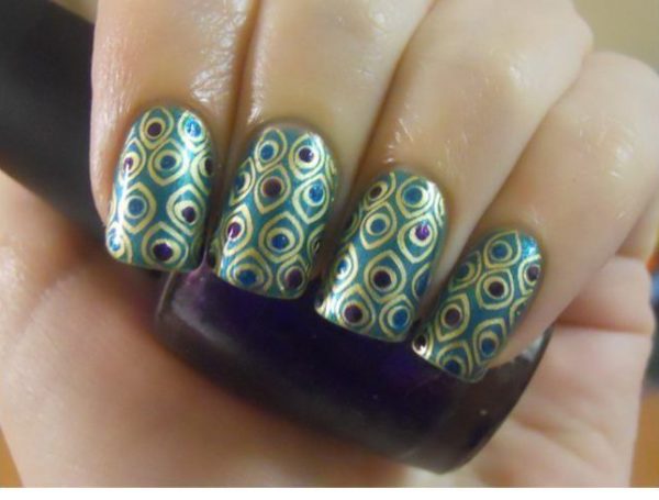 50 Peacock Nail Art Design Ideas