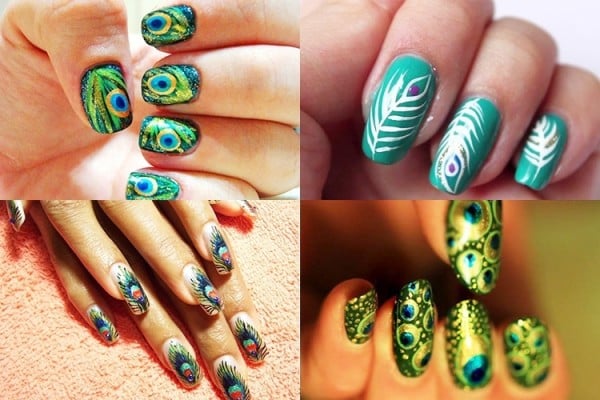 50 Peacock Nail Art Design Ideas
