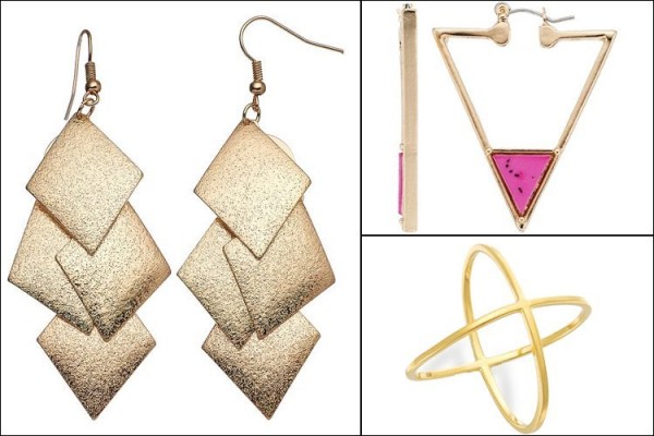 Look Geometric Glam With Fashionable And Funky Geometric Jewelry