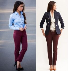 What To Wear With Maroon Pants
