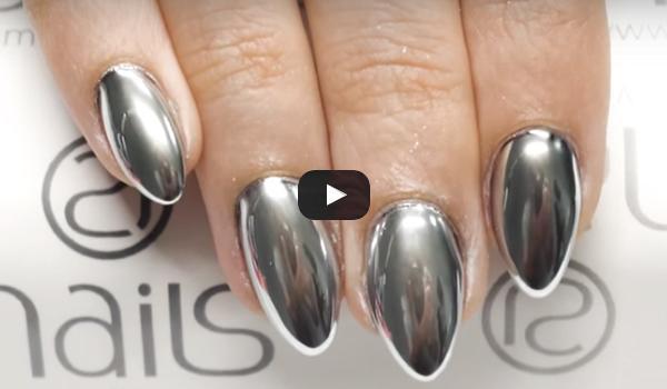 Step By Step Tutorial On Mirror Glass Powder Nails