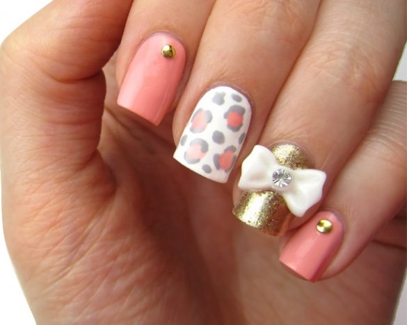 Bow Nail Art To Add A Feminine Charm