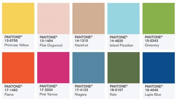 Top 10 Spring Colors Of Pantone Spring Summer 2017