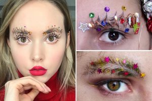 The New Holiday Beauty Trend - Christmas Tree Eyebrows