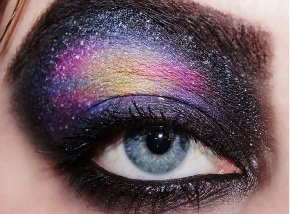 Try The Galaxy Eye Makeup To Look Like A Space Princess!