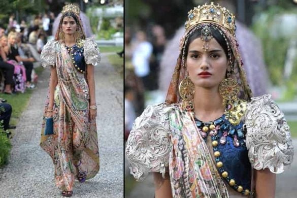 Dipti Sharma Creates History By Wearing A Sari At The D&G 2018 Show!